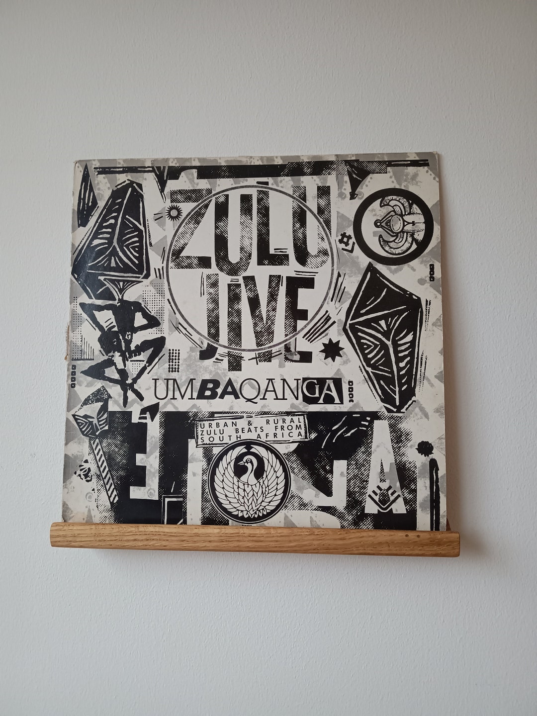 Now Playing Reclaimed Oak Record Shelf Handmade in Denmark - Etsy