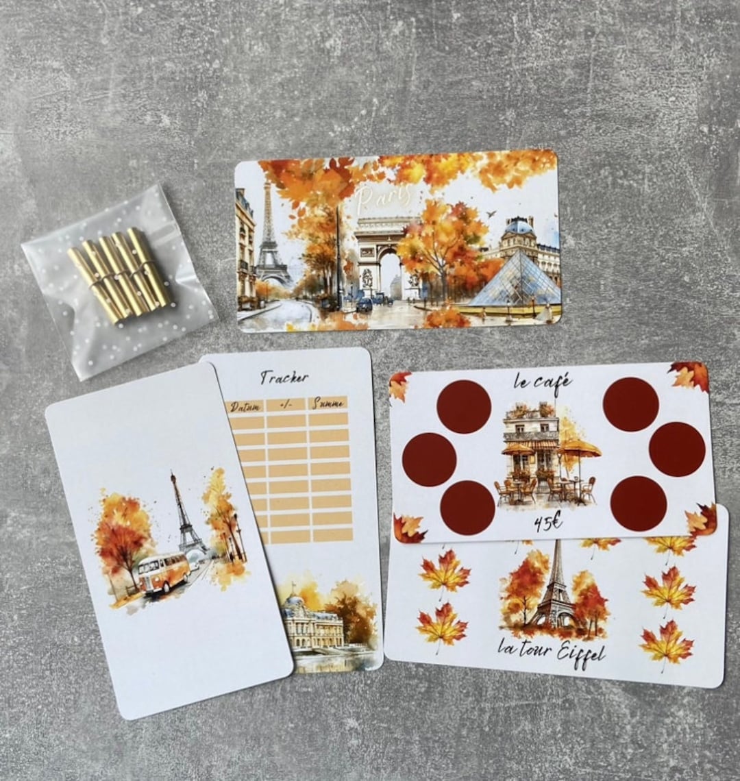 Paris in Autumn / Scratch Challenge / Lottery Challenge / Envelope ...