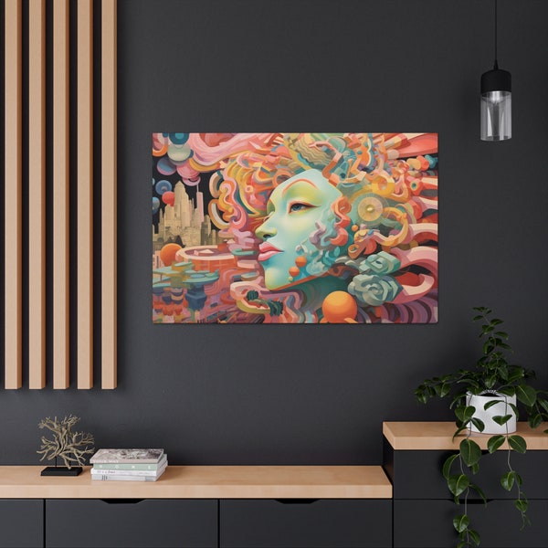 Trippy Canvas Art - Etsy