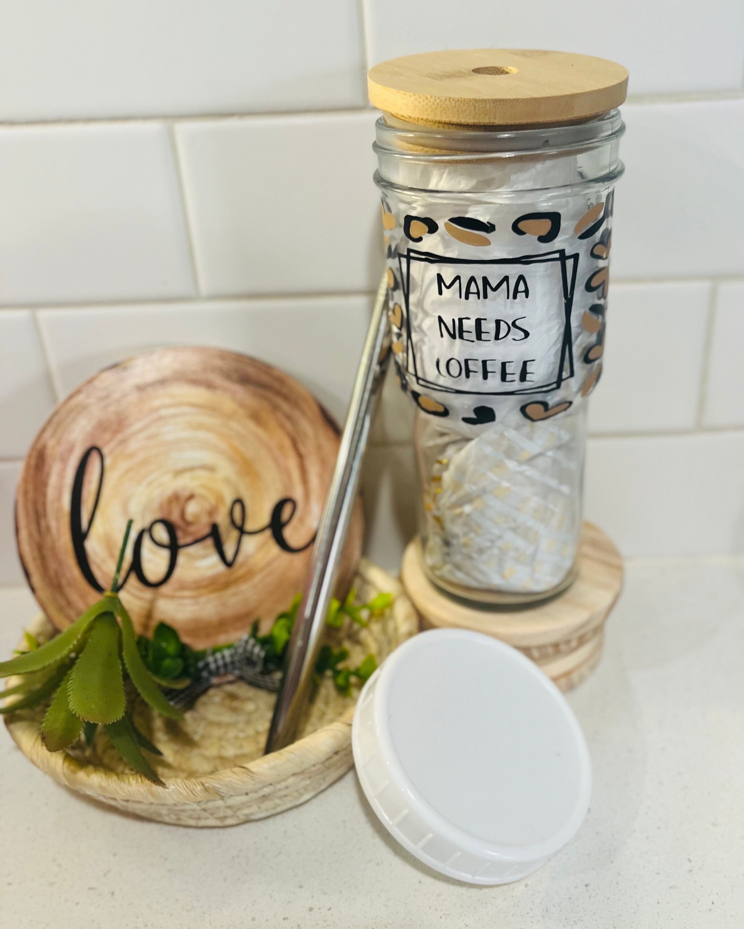 40 Oz Tall Glass Tumbler Etsy