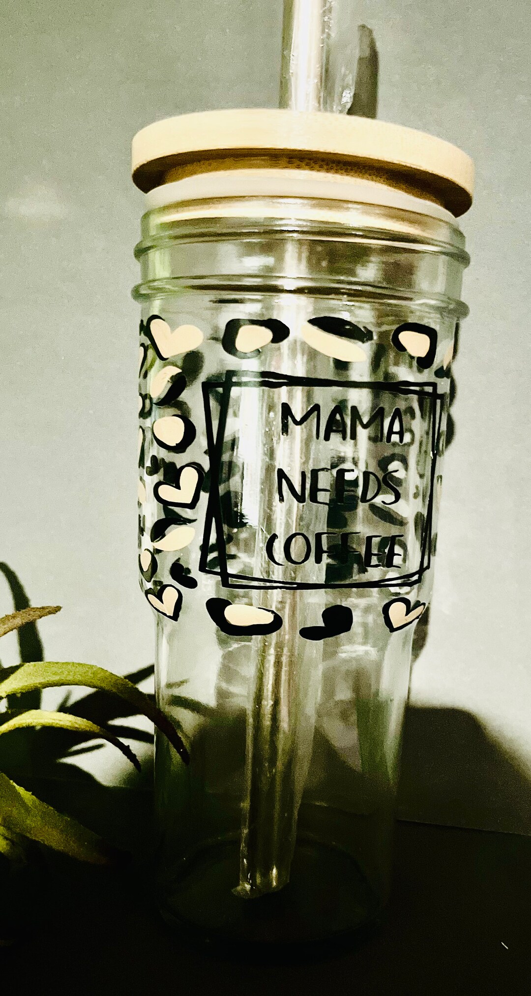 40 Oz Tall Glass Tumbler Etsy