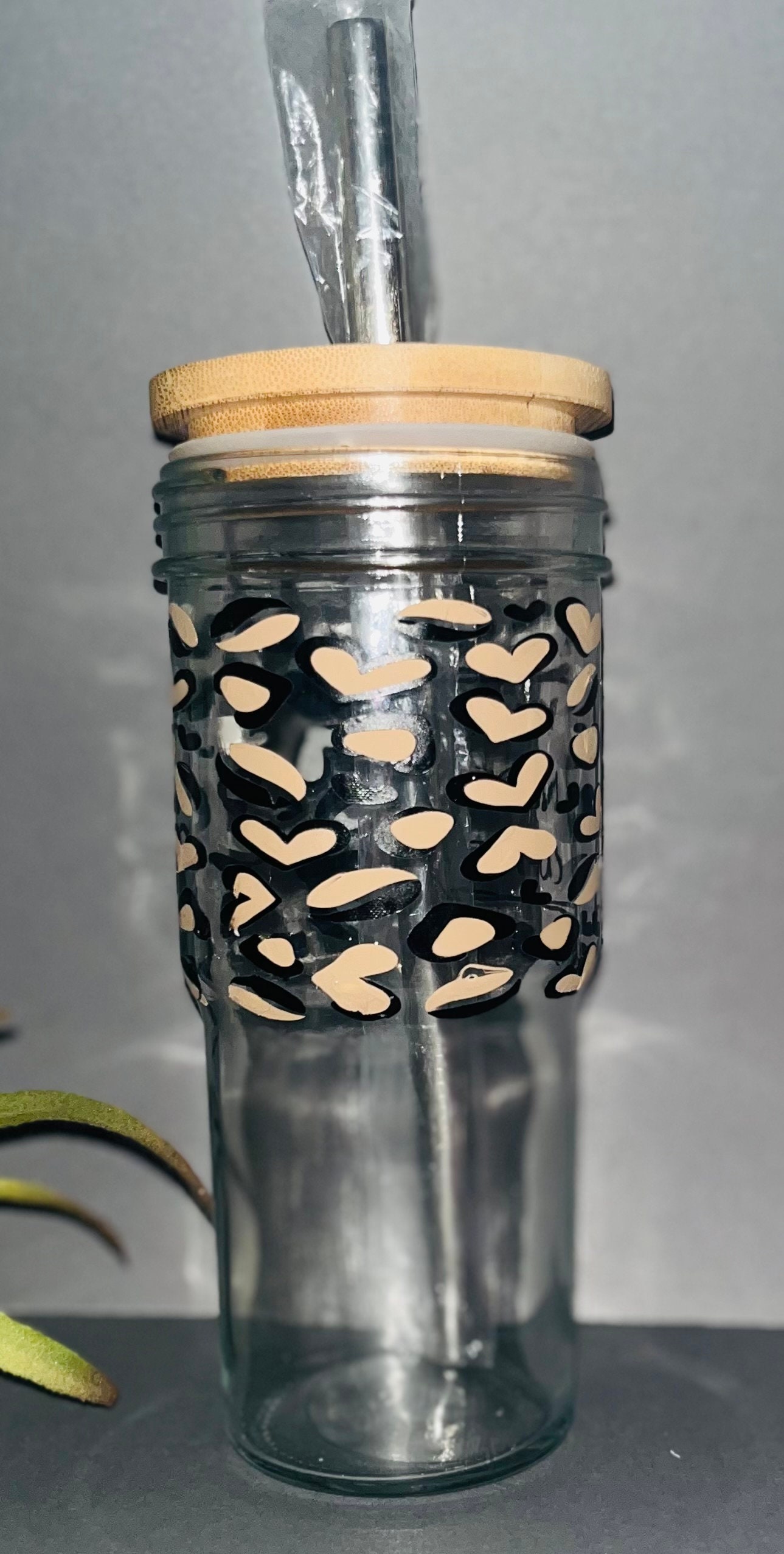 40 Oz Tall Glass Tumbler Etsy