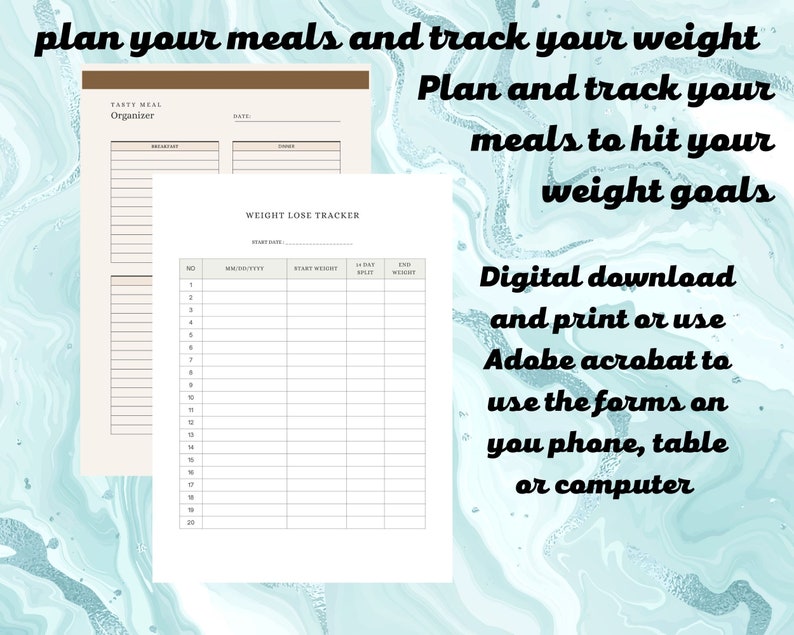 Digital Download PDF. Customiz and Print Out to Use the Fitness Planner ...