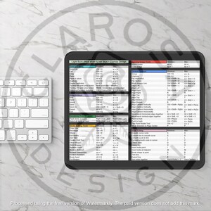 Lightburn Shortcut Mouse Pad for Windows and Mac, Hotkeys, Keyboard ...
