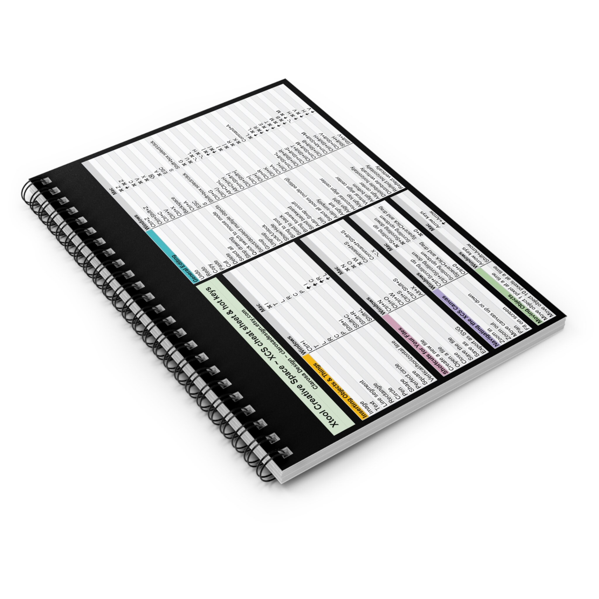 Xtool Notebook Cheat Sheet, XCS Notebook Cheat Sheet, Xtool, XCS, Tips ...