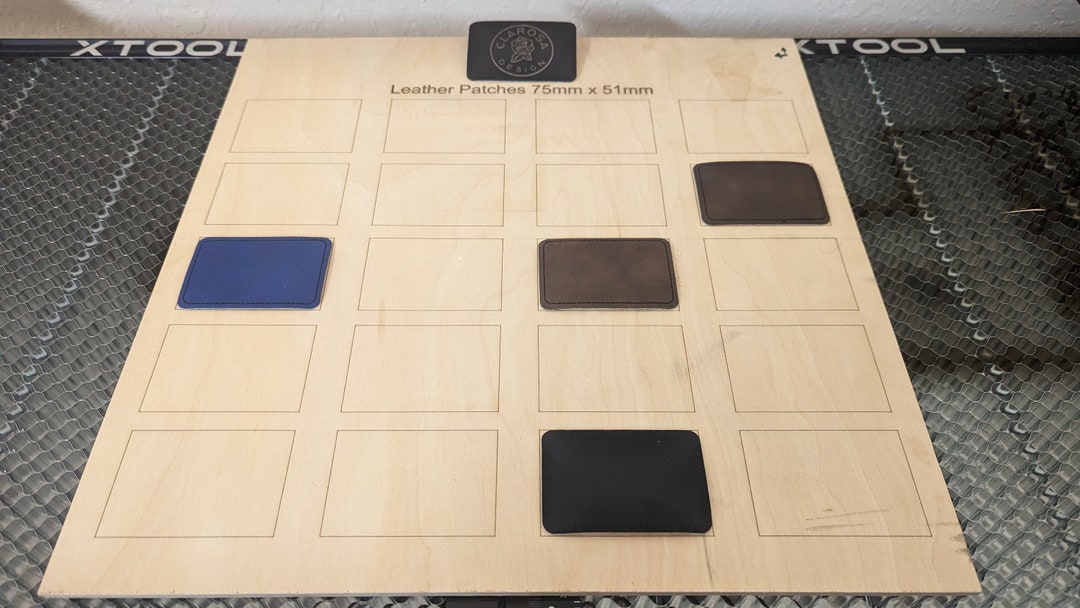Rectangle Leather Patches Jig Template, Lightburn AI DXF SVG File ...