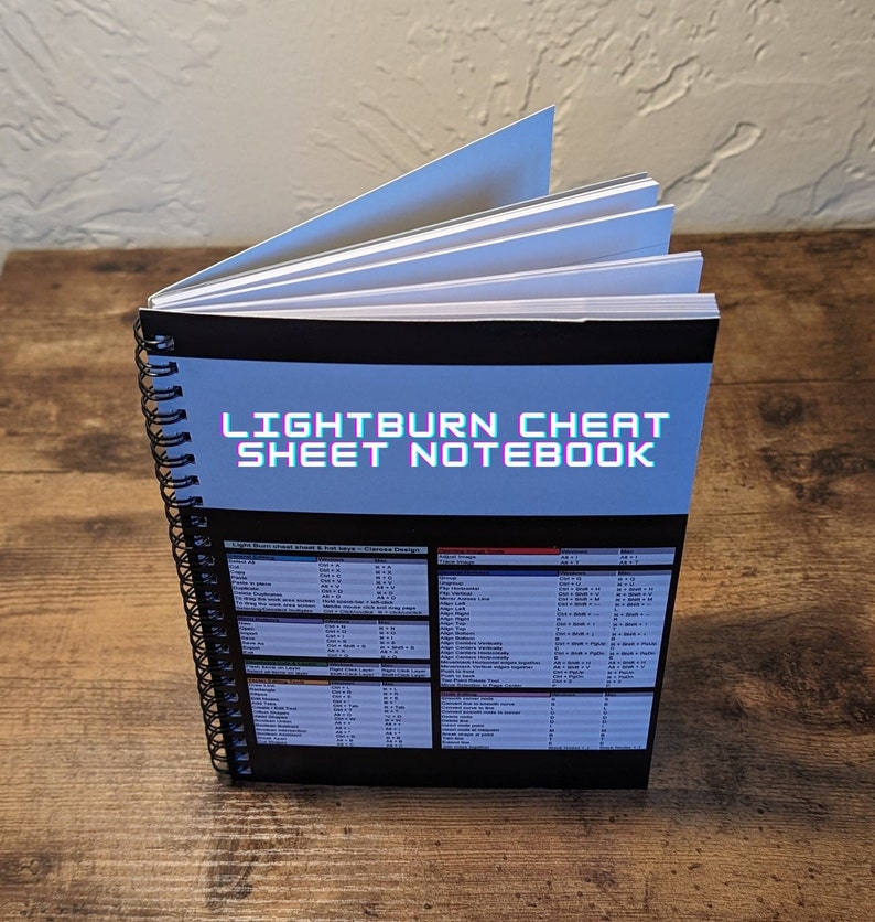 Lightburn Notebook & Cheat Sheet, Lightburn, Journal, Windows, Mac ...