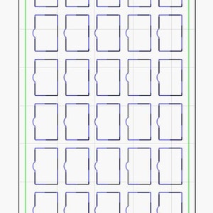 Metal Business Card Template Jig, Extended Version, Lightburn AI DXF ...