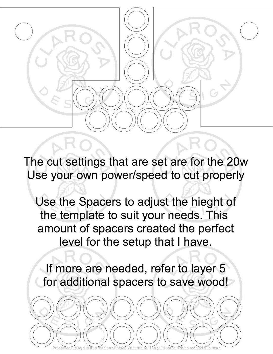 Xtool Jig Setup, D1, D1 Pro, Lightburn AI DXF SVG Files, Laser Cut File ...
