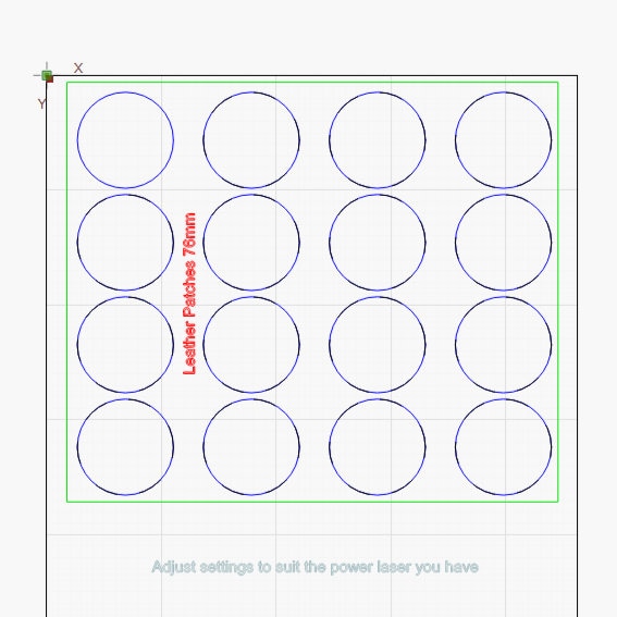 Circle Leather Patches Template Jig, Lightburn AI DXF SVG File, Coaster ...