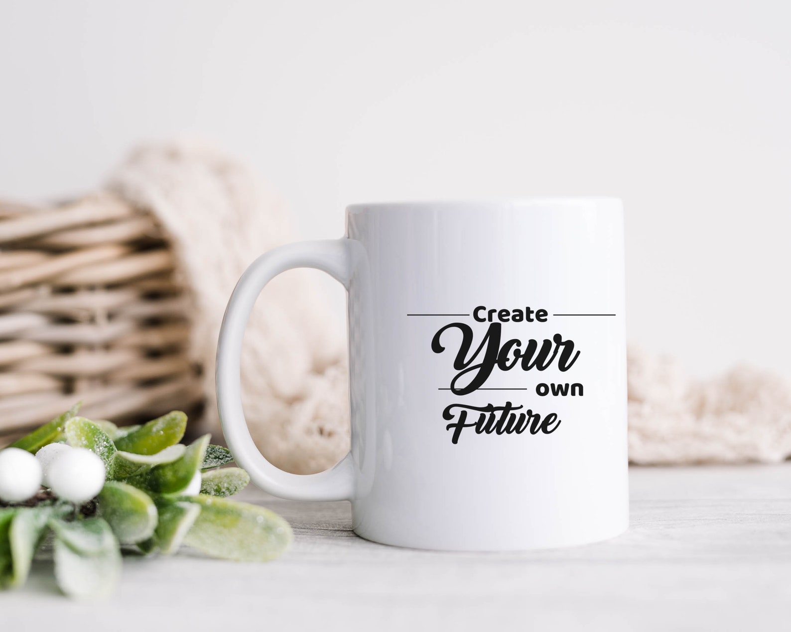 Create Your Own Future Positive Coffee Mug Motivational Gift ...