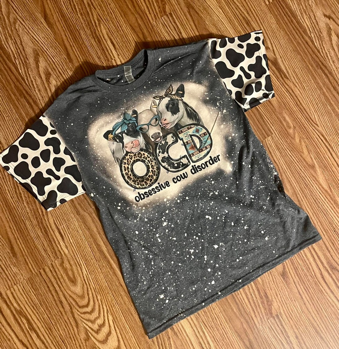 Ocd Cow Disorder Cow Print Tshirt - Etsy