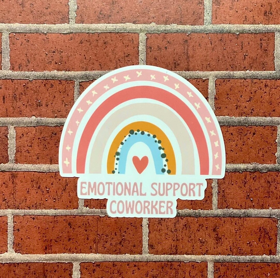 Emotional Support Coworker Sticker Decal - Etsy