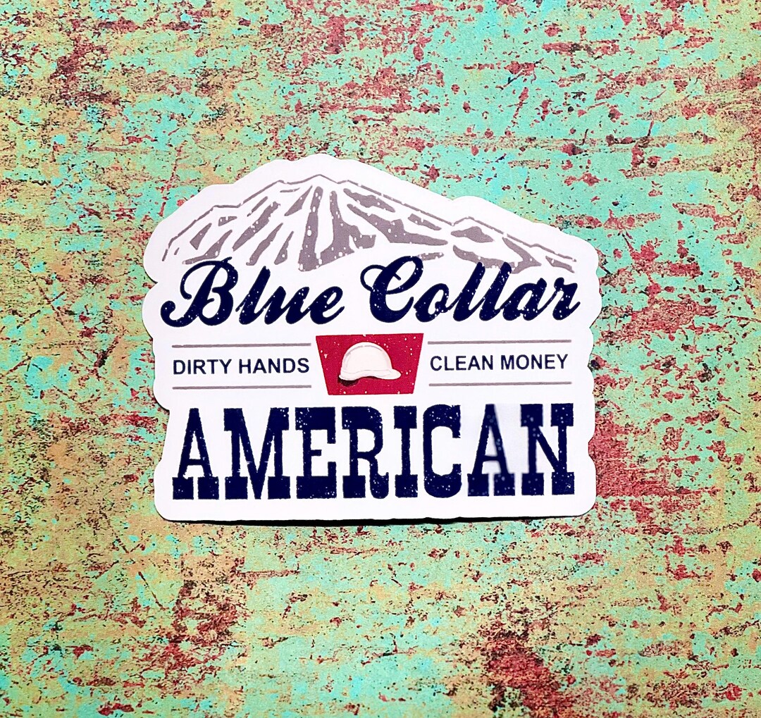 Blue Collar American Sticker Decal - Etsy