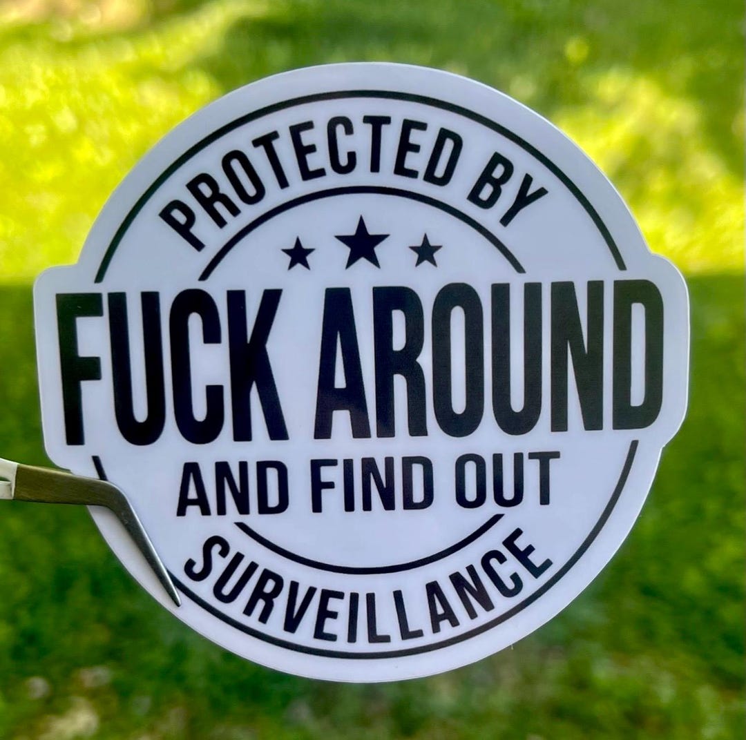 Protected by F Around and Find Out Sticker - Etsy