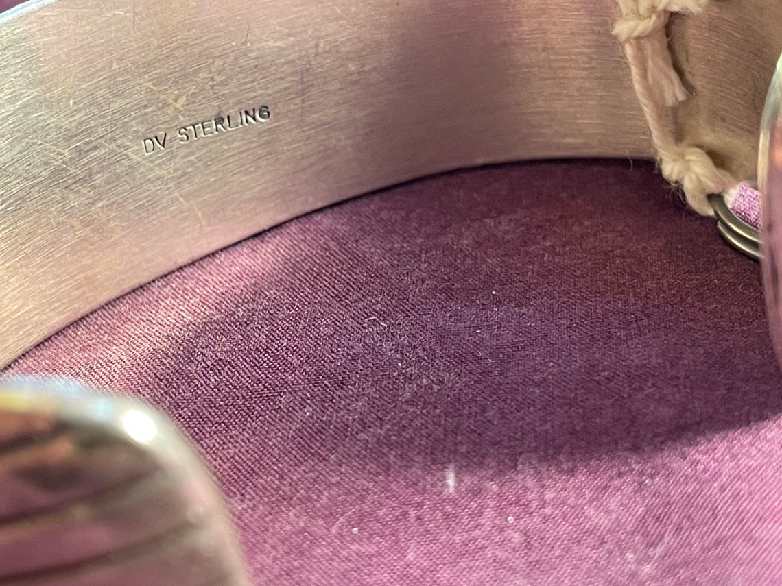 Navajo "sunburst" Sterling and Turquoise Cuff Bracelet by Darrell ...