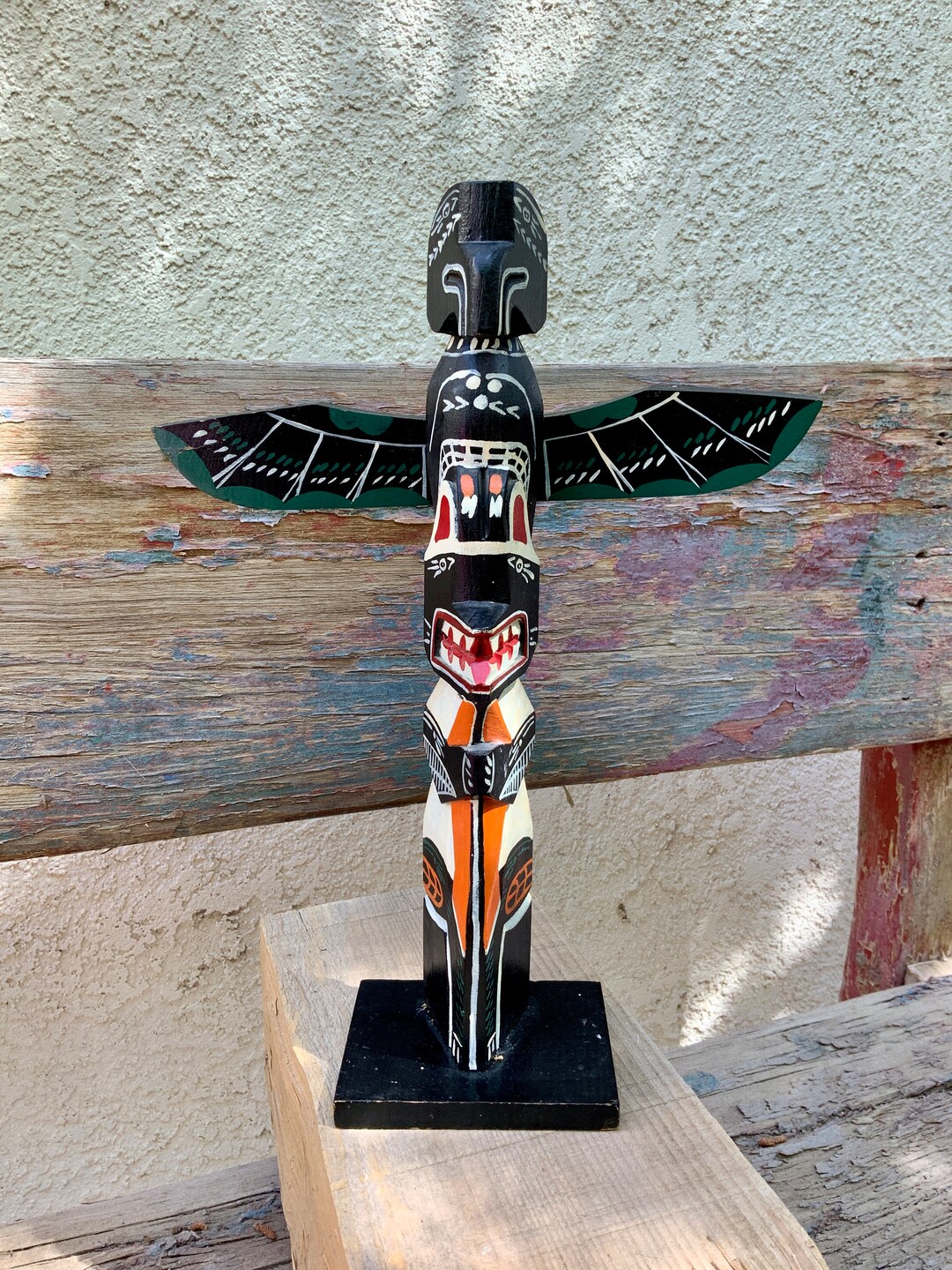 Northwest Coast Haida Totem, 13, Hand Carved and Painted, Wonderful ...