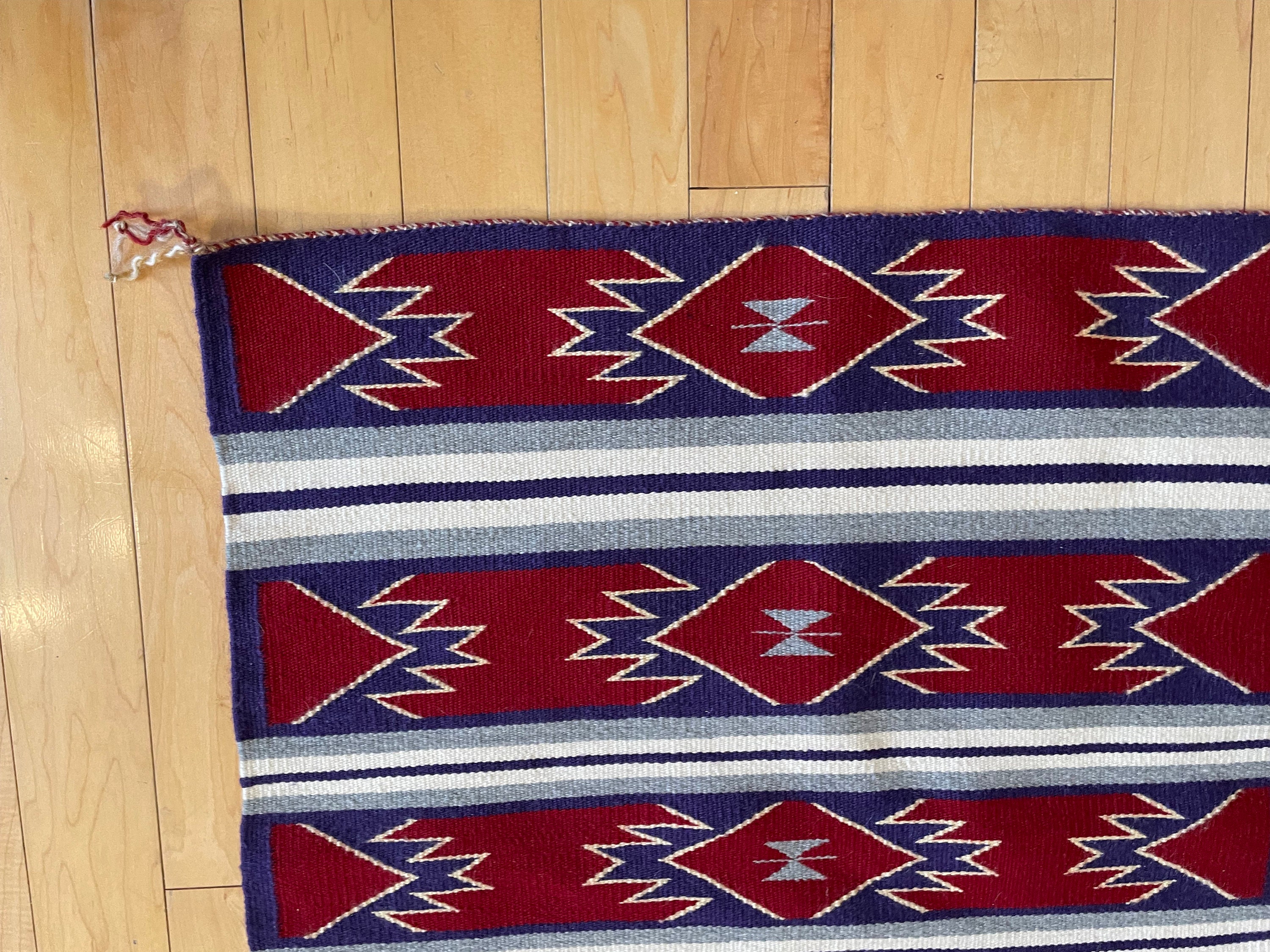 Navajo Red Mesa, 1980's, A1 Condition. Red and Purple W/cream and Grey ...