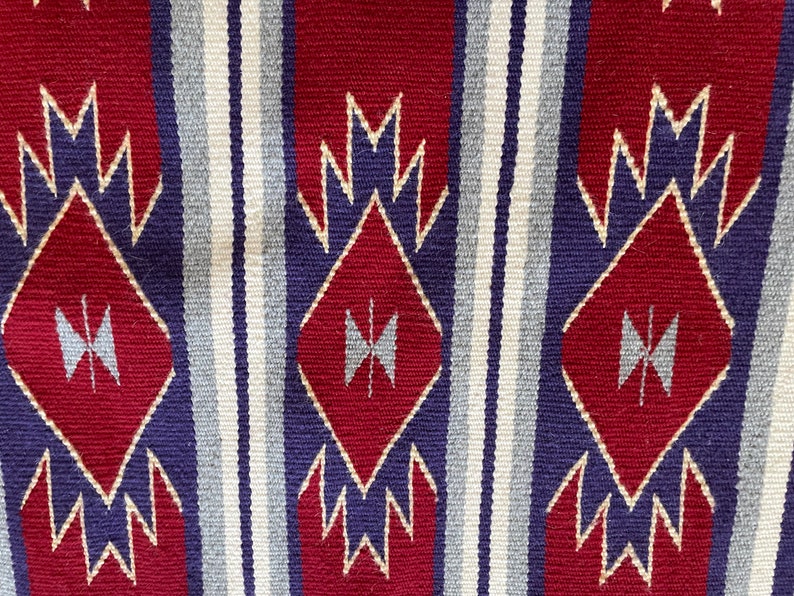 Navajo Red Mesa, 1980's, A1 Condition. Red and Purple W/cream and Grey ...