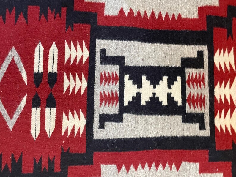 Navajo Storm Pattern, Dark Red Hues. C. 2000's. A Collectible Western ...