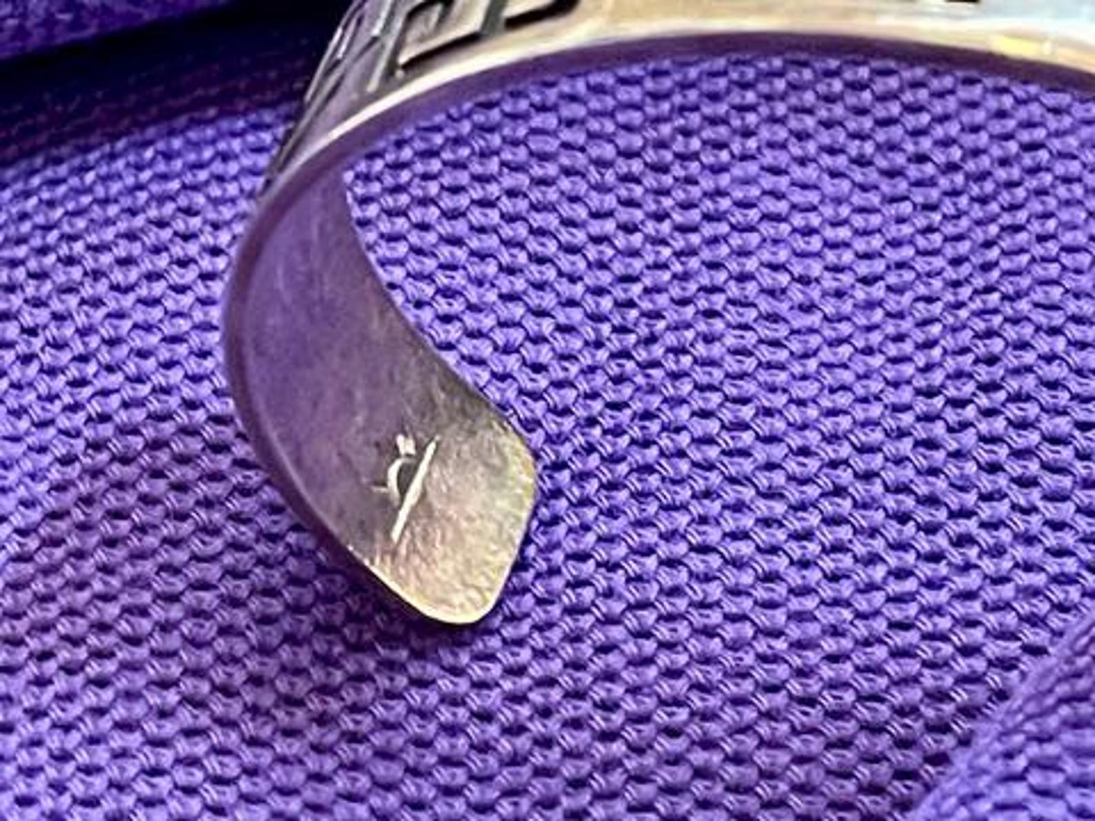 Hopi Sterling Silver Overlay Water Wave Cuff by Weaver Selina (1944 ...