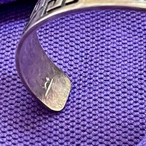 Hopi Sterling Silver Overlay Water Wave Cuff by Weaver Selina (1944 ...