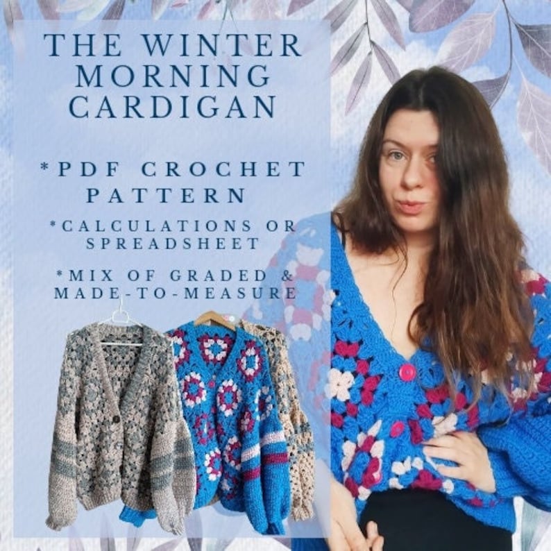 PDF Crochet Pattern the Winter Morning Cardigan - Etsy