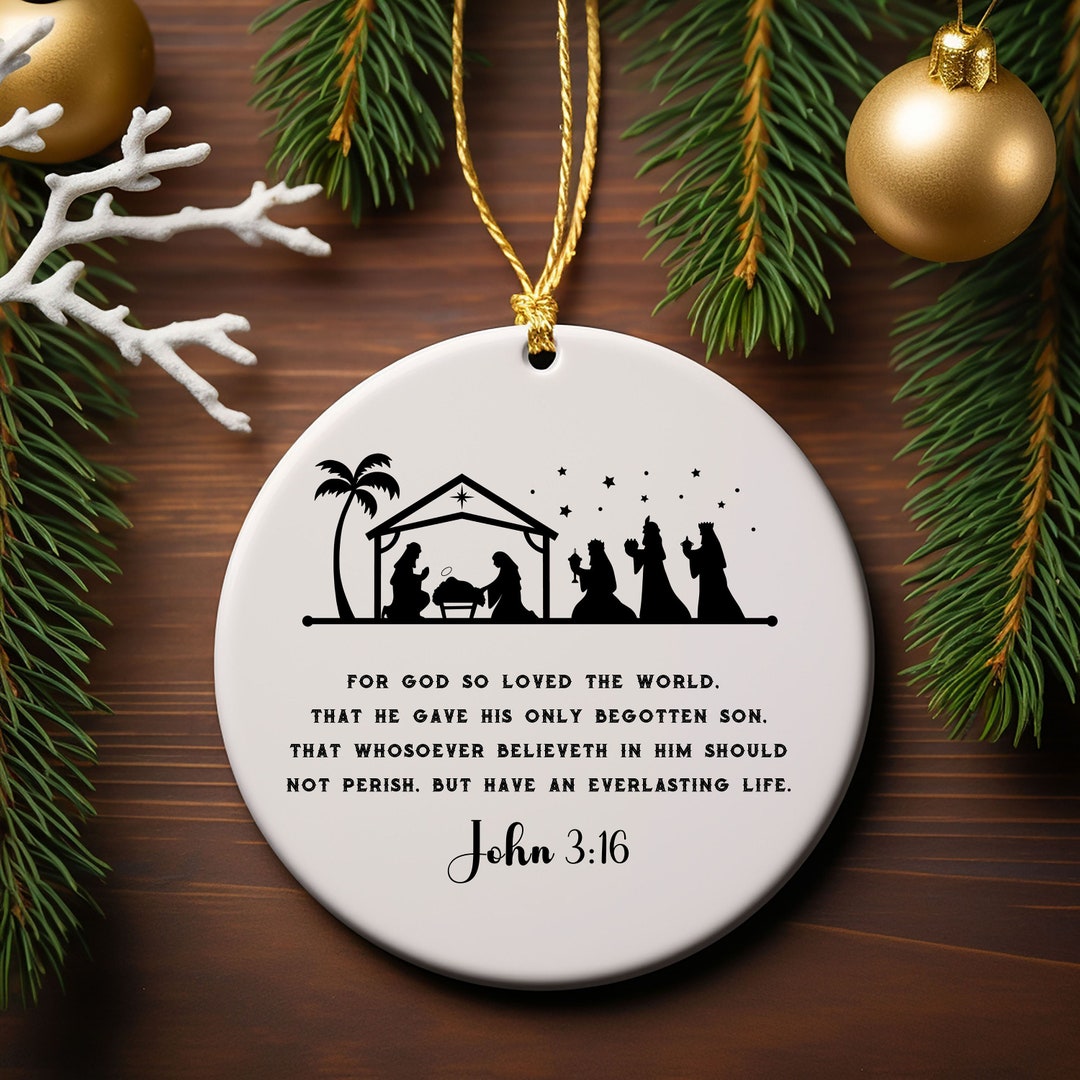 Nativity Scene Christmas Ornament,manger Ornament,tree Trimming,holiday ...