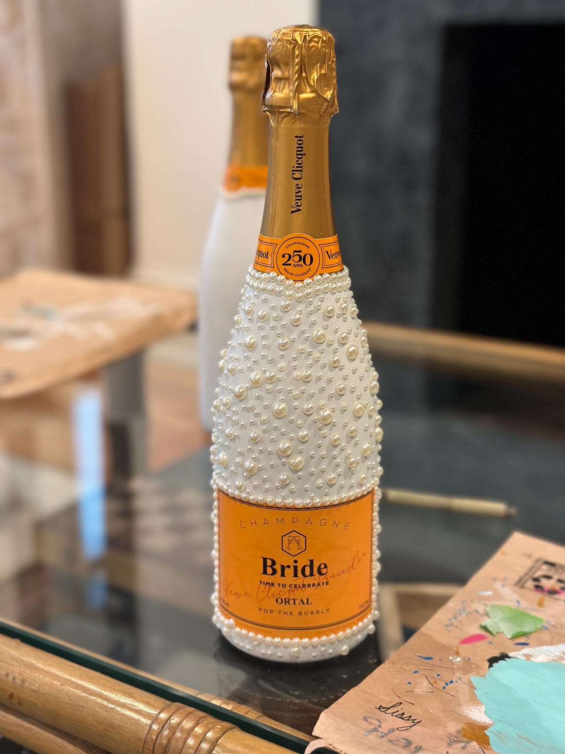 Pearl Champagne Bottle - Etsy