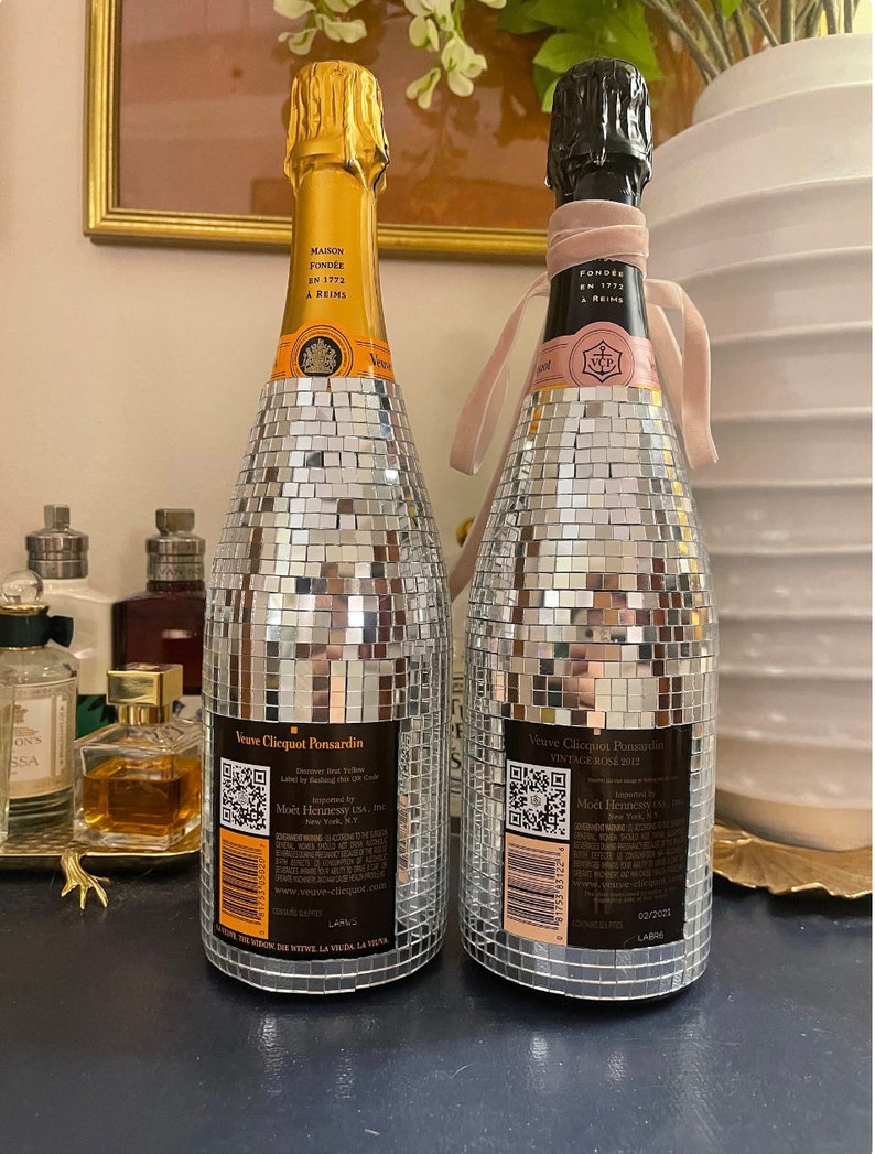 Custom Label - Disco Champagne Bottle - Etsy