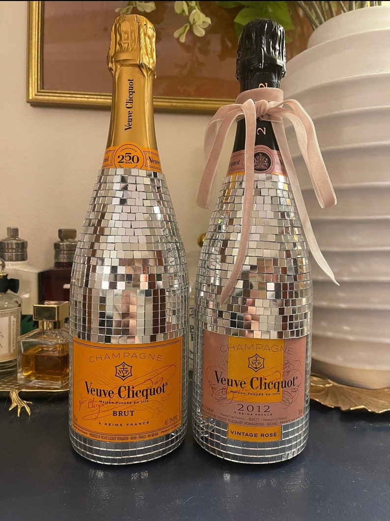 Custom Label - Disco Champagne Bottle - Etsy