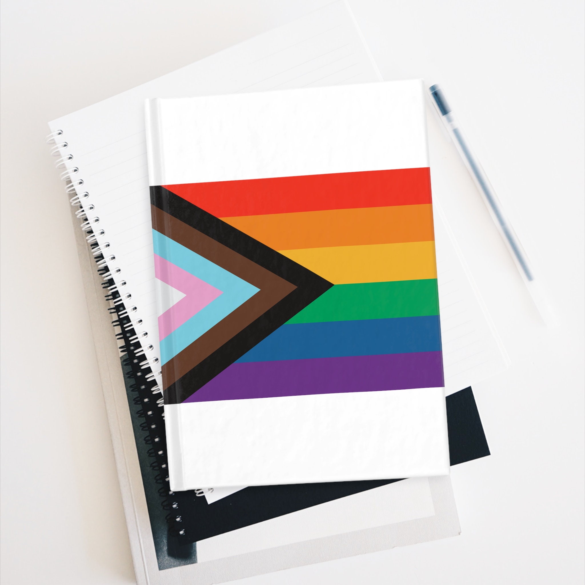 Progress Pride Flag Journal, Progress Pride Notebook, Gay Pride Journal ...