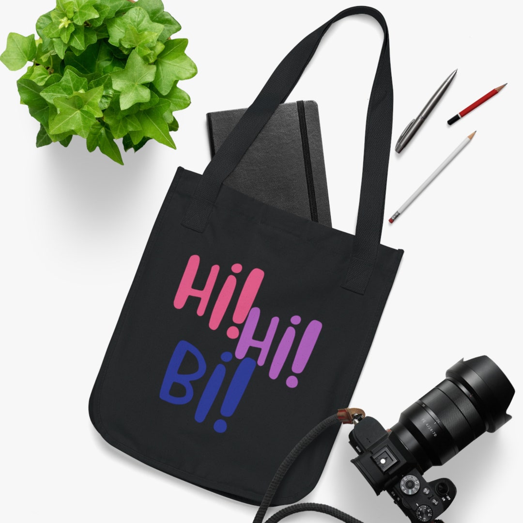 Hi Hi Bi Tote Bag, Bisexual Tote Bag, Funny Bi Shopping Bag, Gift for ...