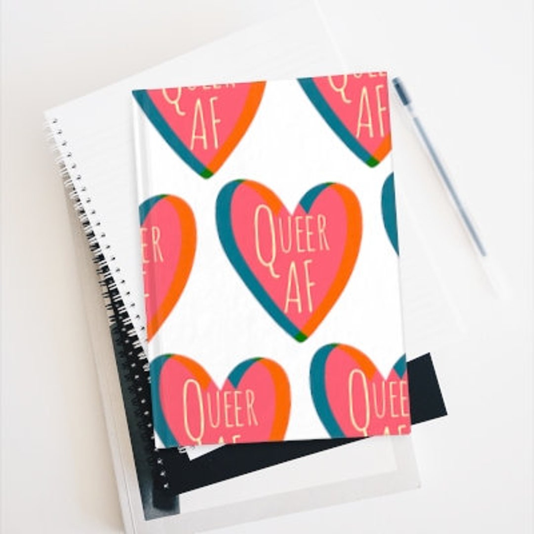 Queer AF Notebook, LGBT Pride Journal, Queer Journal, Gift for Queer ...