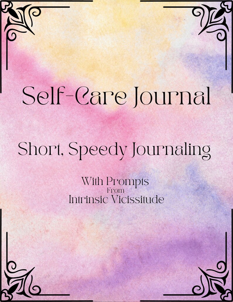 Digital Download Printable Self-care Journal for Short, Speedy ...