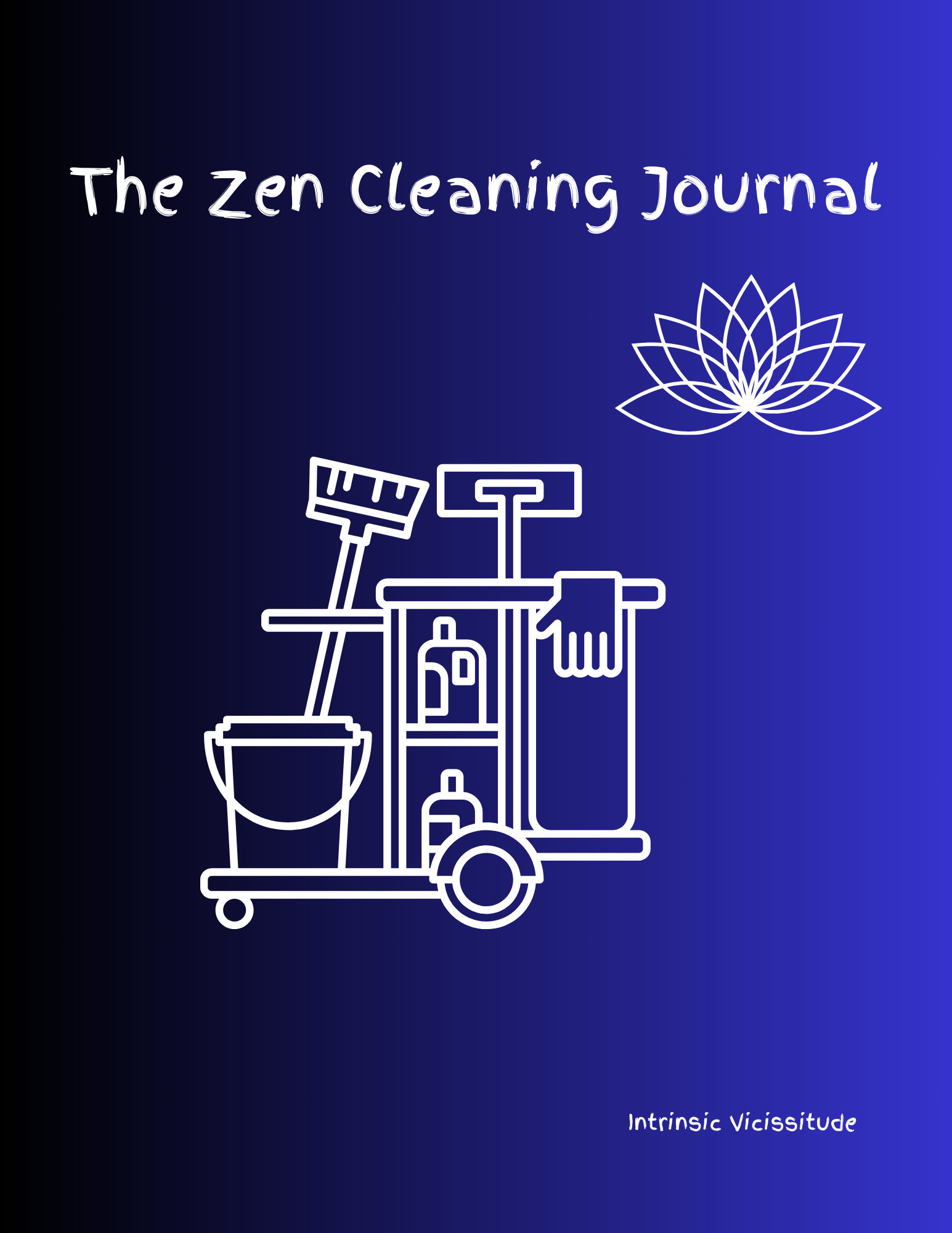 The Printable Zen Cleaning Journal With Gradient Blue and White ...