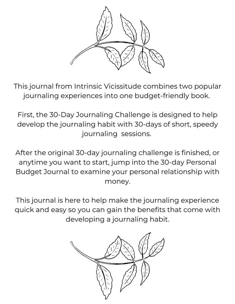 Digital Download Printable 30-day Journaling Challenge With Bonus 30 ...