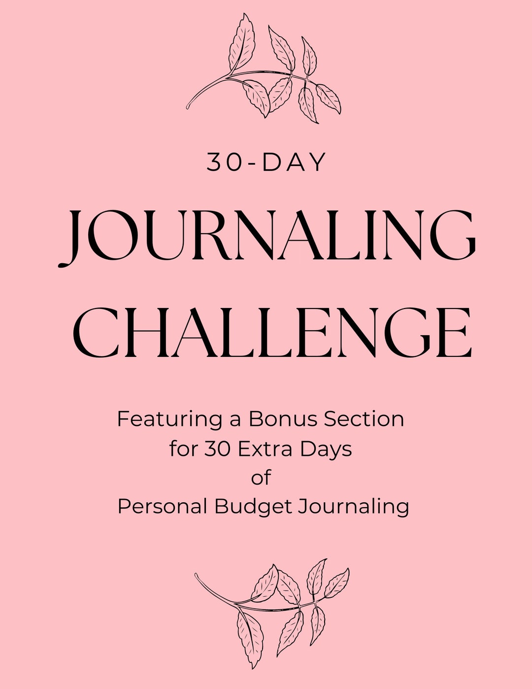 Digital Download Printable 30-day Journaling Challenge With Bonus 30 ...