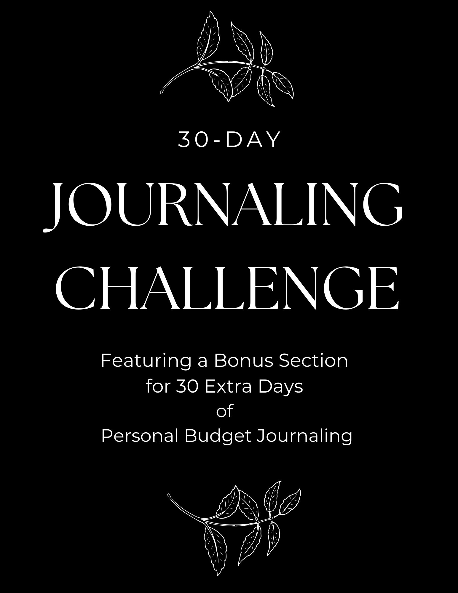 Digital Download Printable 30-day Journaling Challenge With Bonus 30 ...