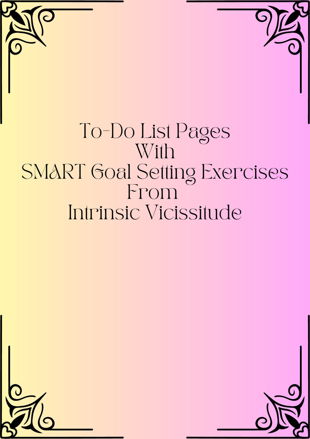 Printable Book of to Do List Pages With SMART Goal Setting Exercises ...