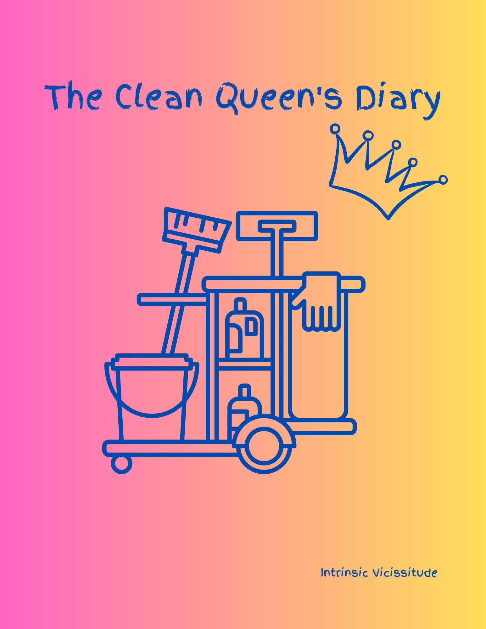 The Printable Clean Queen's Diary With Gradient Gold and Pink Cover - Etsy