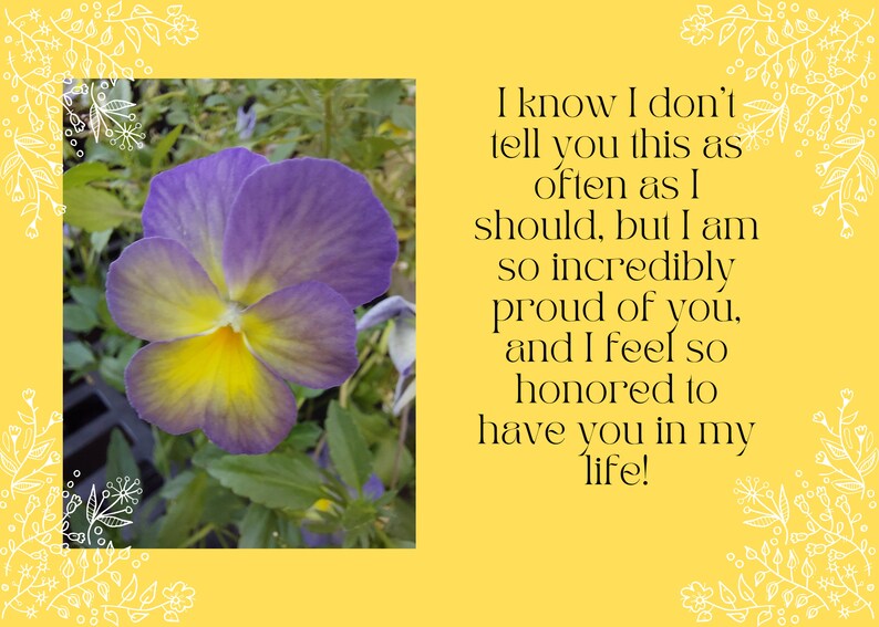 Digital Printable Proud of You Card on Yellow Background - Etsy