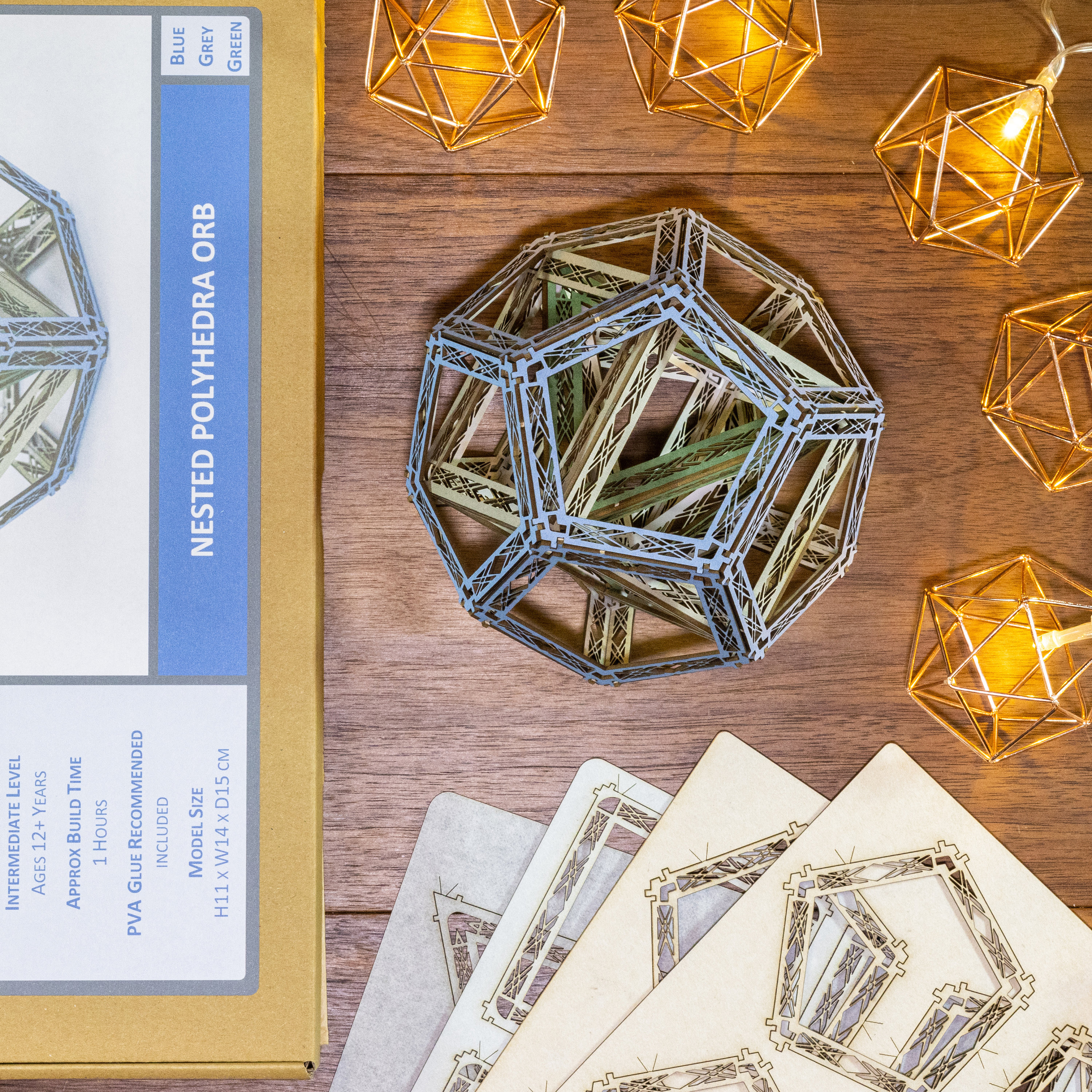 Sacred Geometry Model Kit, Nested Polyhedra Orb, Platonic Solids in ...