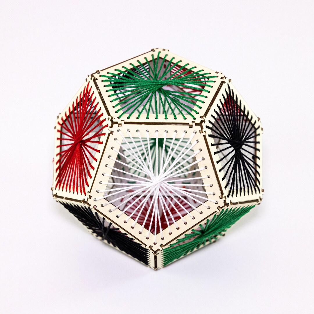 String Art 3D Model Kit, Dodecahedron, Sacred Geometry, Orb - Etsy