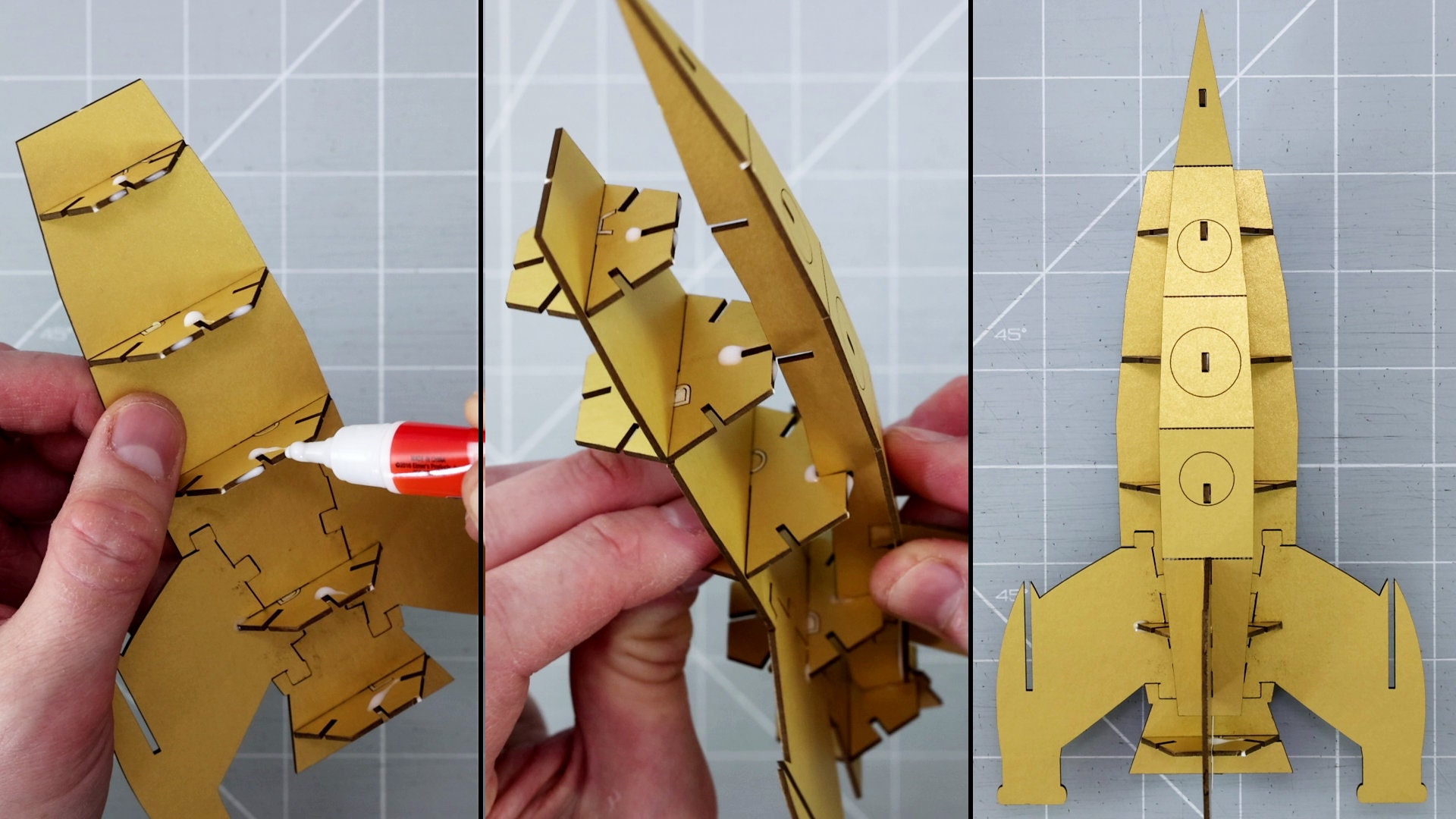 Rocket Ship 3D Model Kit, Laser Cut, Unique Gift - Etsy