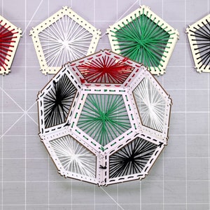 String Art 3D Model Kit, Dodecahedron, Sacred Geometry, Orb - Etsy