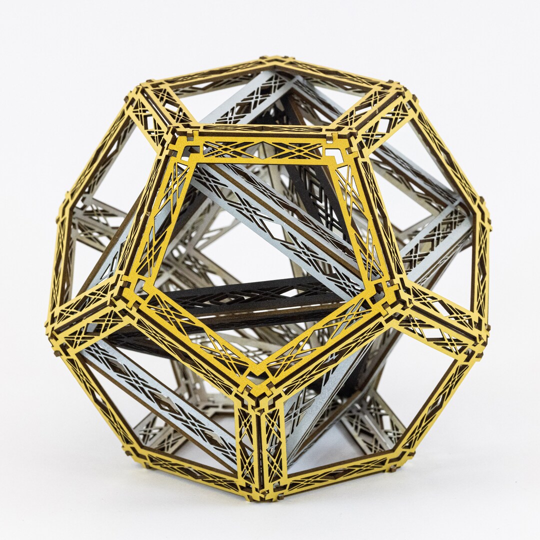 Sacred Geometry Model Kit, Nested Polyhedra Orb, Platonic Solids, Laser ...