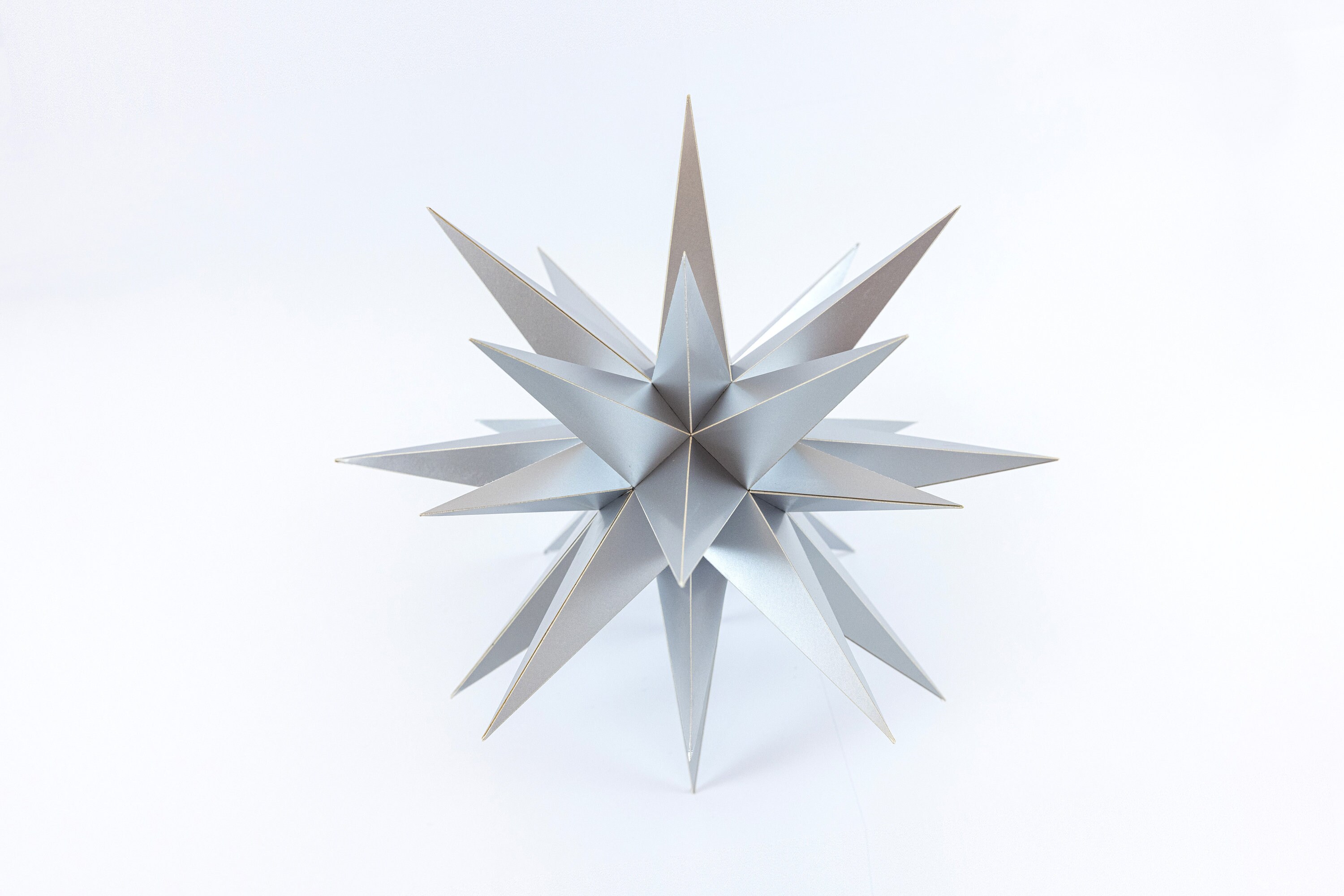 Moravian Star Model Kit [silver]. Build Size 10 Inches (25 Cm ...