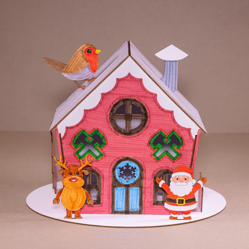 Santa's Workshop Laser Cut Model Kit - Etsy