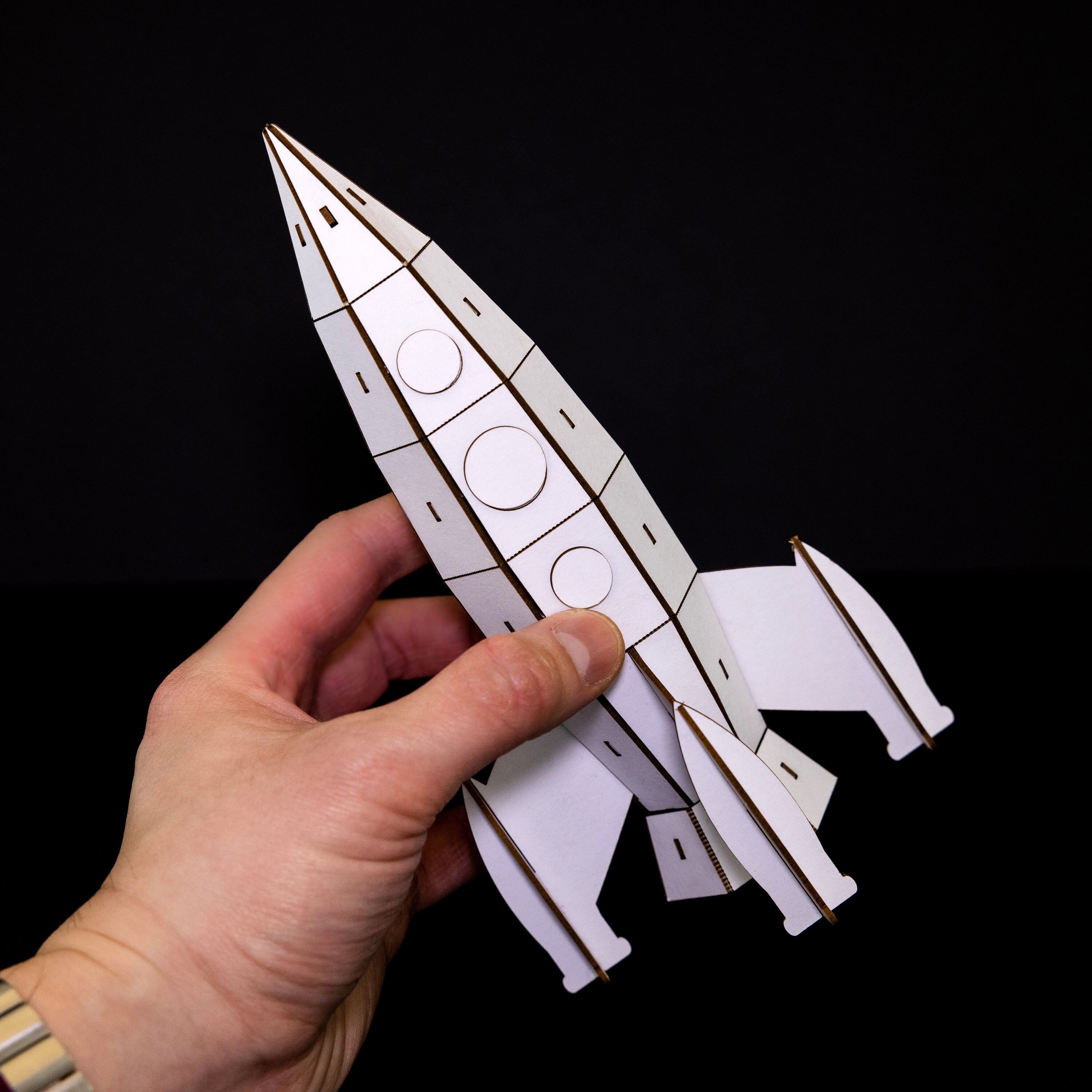 Rocket Ship 3D Model Kit, Laser Cut, Unique Gift - Etsy UK